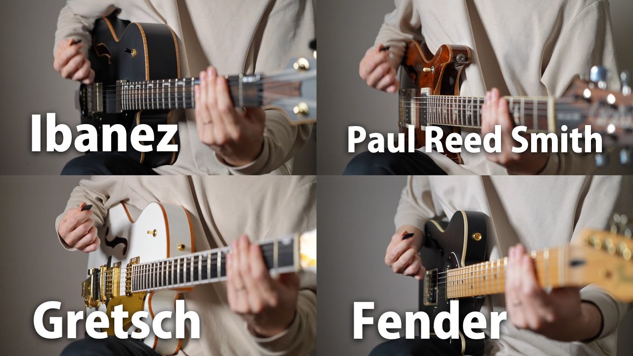 Ibanez vs Gretsch vs PRS vs Fender - YouTube