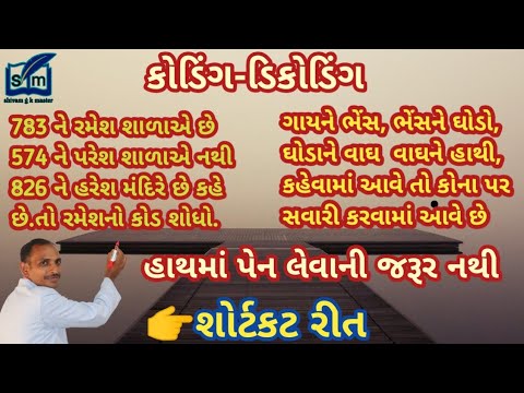 કોડિંગ-ડીકોડિંગ|KODING DECODING|Coding Dicoding Reasoning in gujarati ...