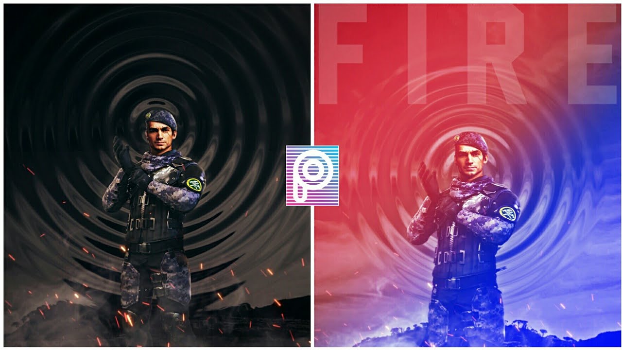 PiCart water wave effect / Gaming poster picsarT /Editing tutorial ...