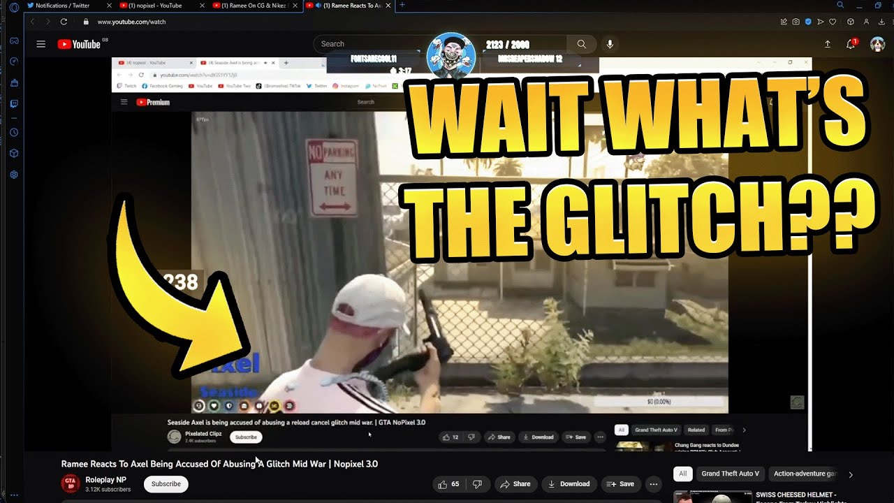 Swizz's Take on Axel Being Accused of Abusing a Glitch Mid War!! | NoPixel RP | GTA | CG - YouTube