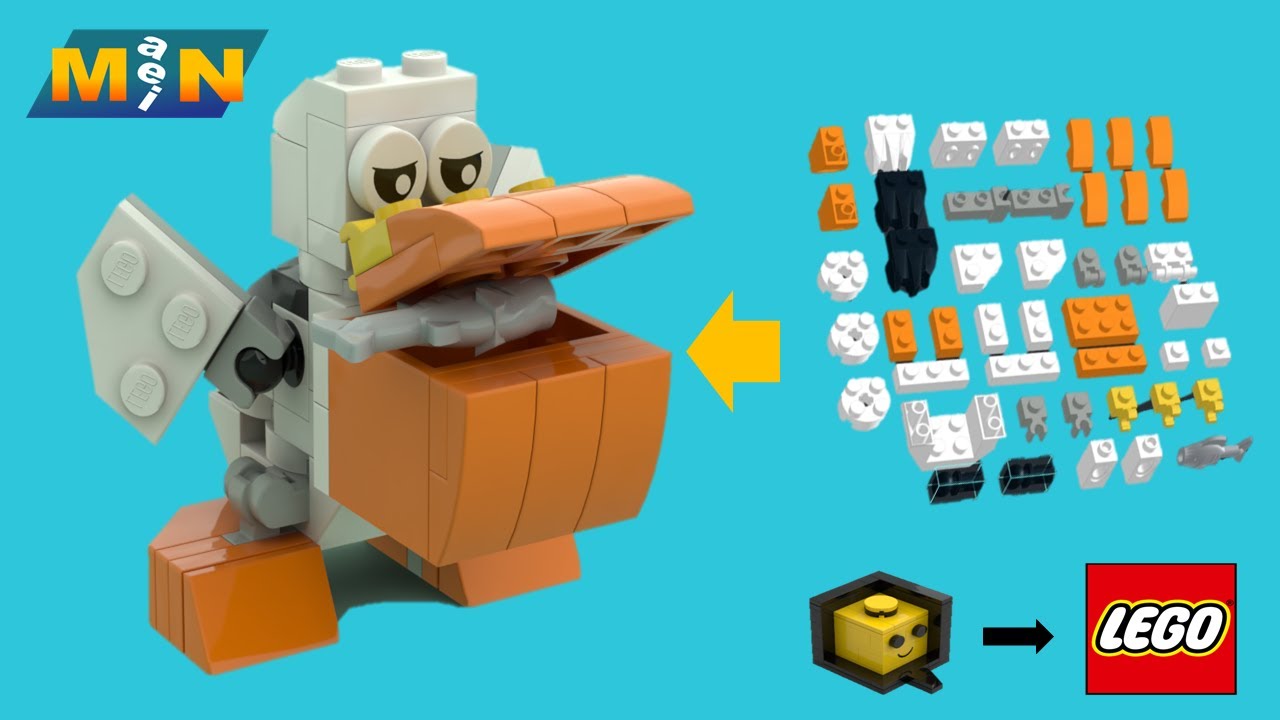 Video LEGO Pelican bird | Bricklink Studio 2.0 | LEGO 30571 | (Speed ...