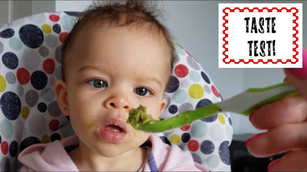 Baby tries AVOCADO and Grilled Cheese - TASTE TEST! - YouTube