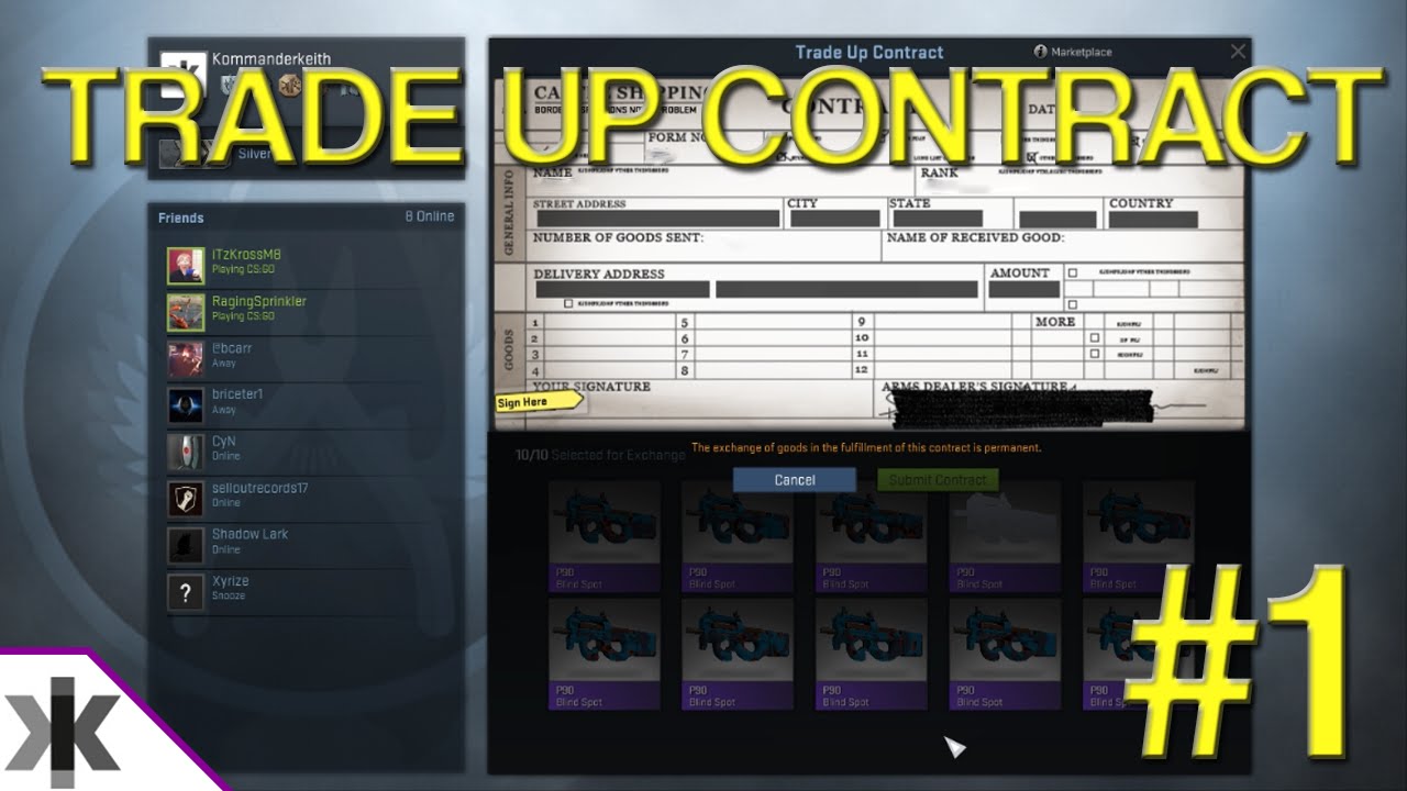 CS:GO Trade Up Contract #1 (AWP | Electric Hive) - YouTube