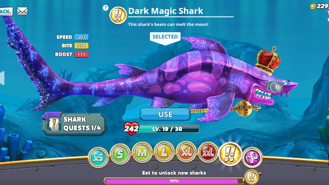 Dark magic shark power (Hungry shark world) . - YouTube