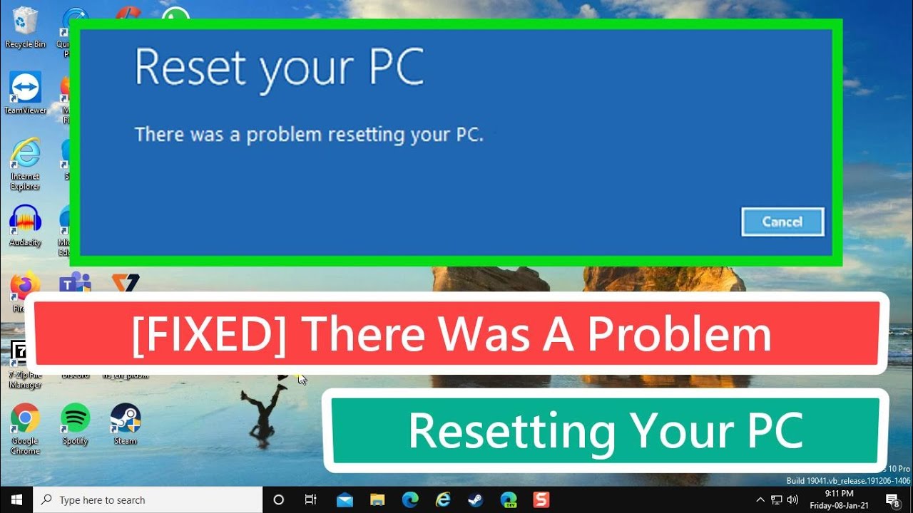 [FIXED] There Was A Problem Resetting Your PC - YouTube