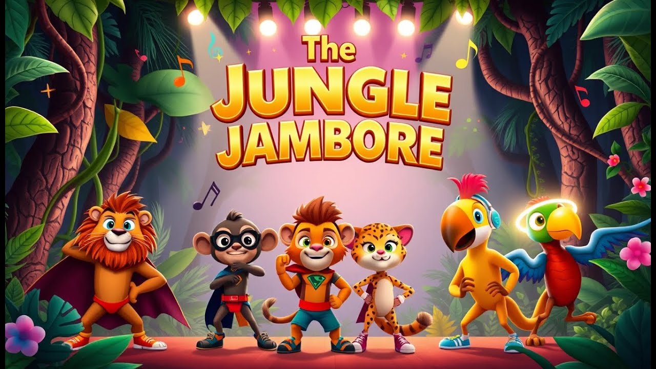 🎉 Jungle Jamboree Cartoon | Kids’ Animal Adventure with Music & Fun ...