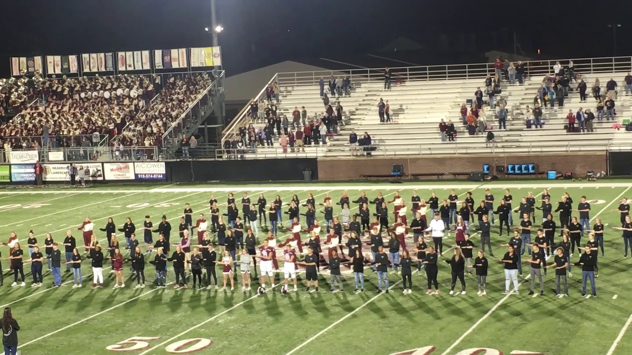Jenks high school Sign language with marching band - YouTube