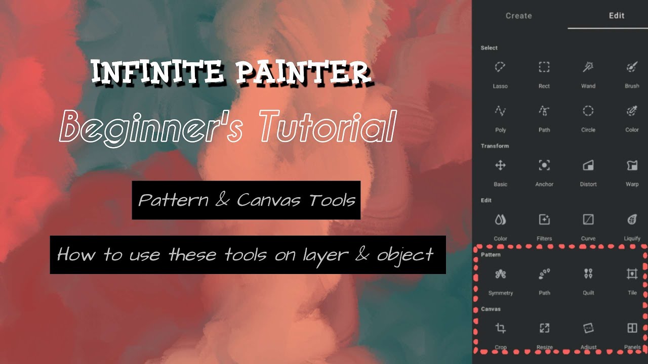 Pattern & canvas Tools & functions | Editing Tools | Infinite Painter ...