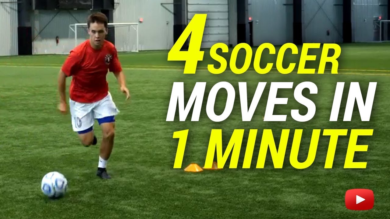 4 Soccer (Football) Dribbling Moves in 1 Minute - 4K and Slow Motion ...