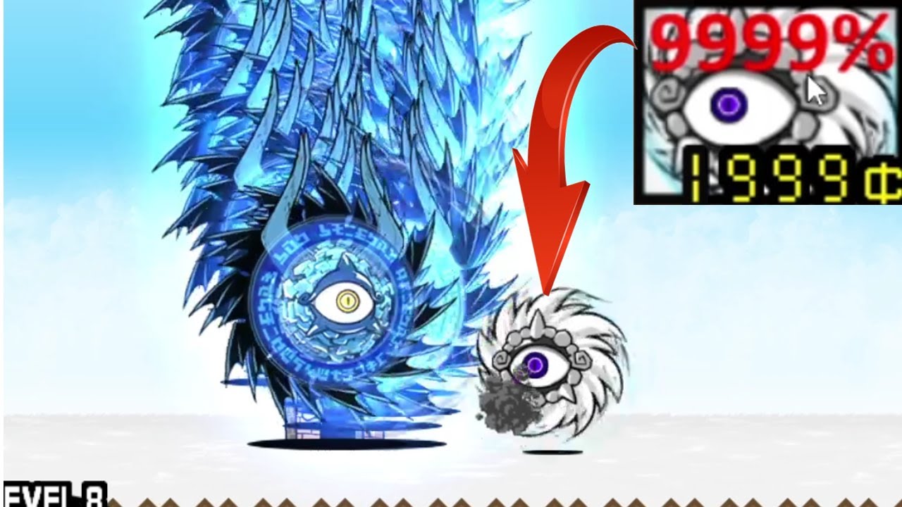 the battle cat Mini White Cyclone 9999% - YouTube