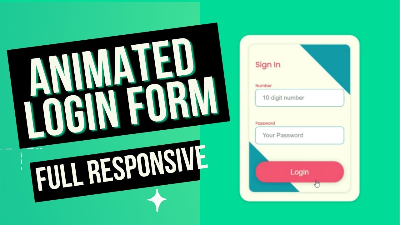 Responsive login form html css | Responsive Login Form | CSS Animation ...