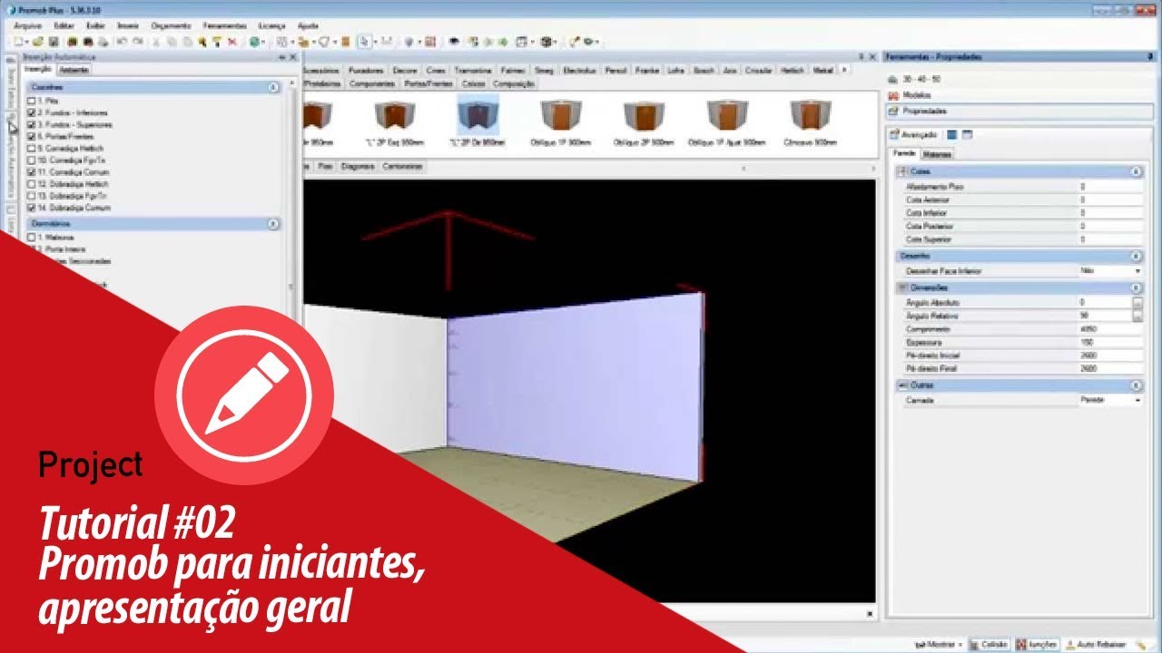 Project | Tutorial #02 - Promob para iniciantes, apresentação geral ...