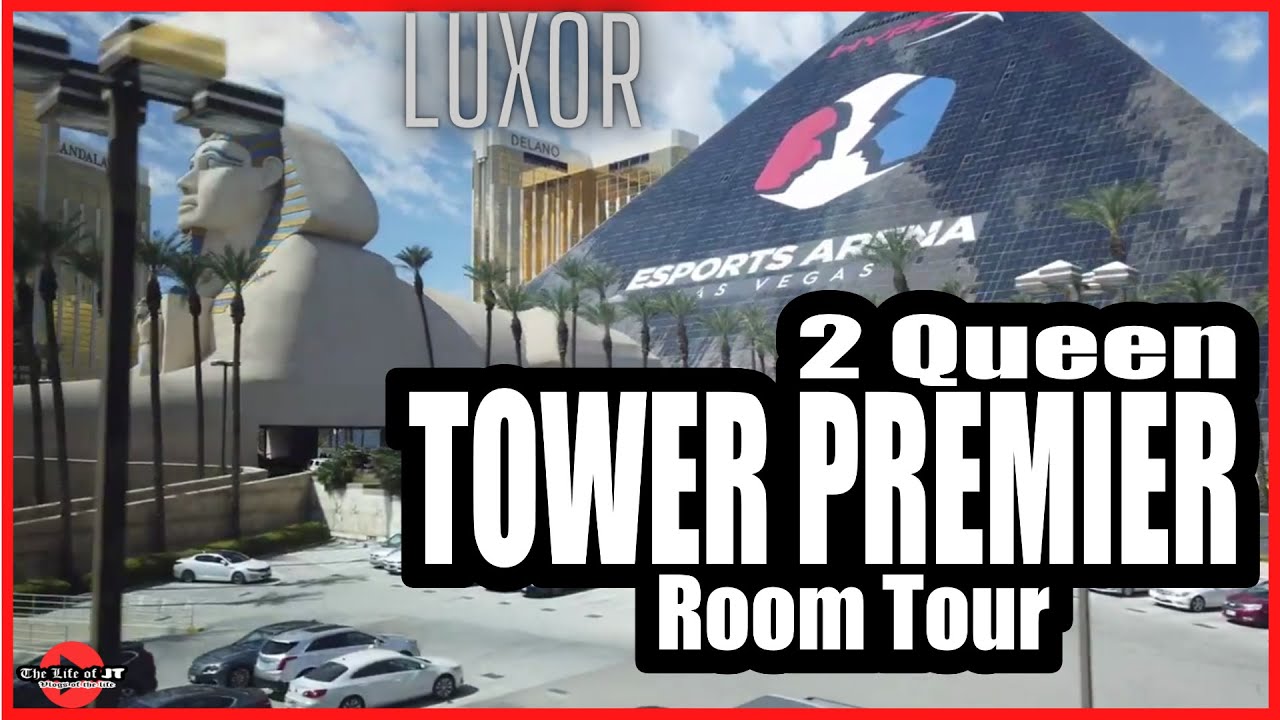 The Luxor Las Vegas East Tower 2 Queen Premier Room Tour - YouTube