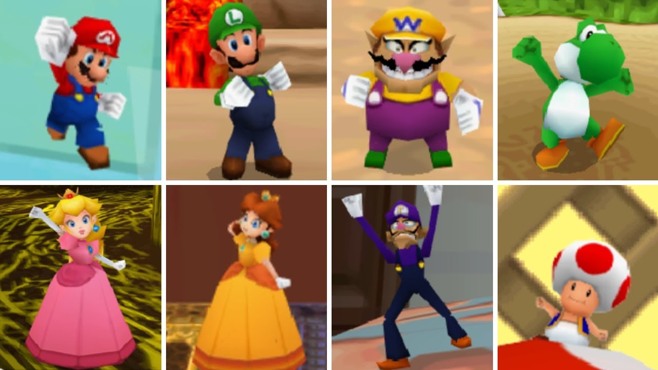 Mario Party DS - All Characters - YouTube