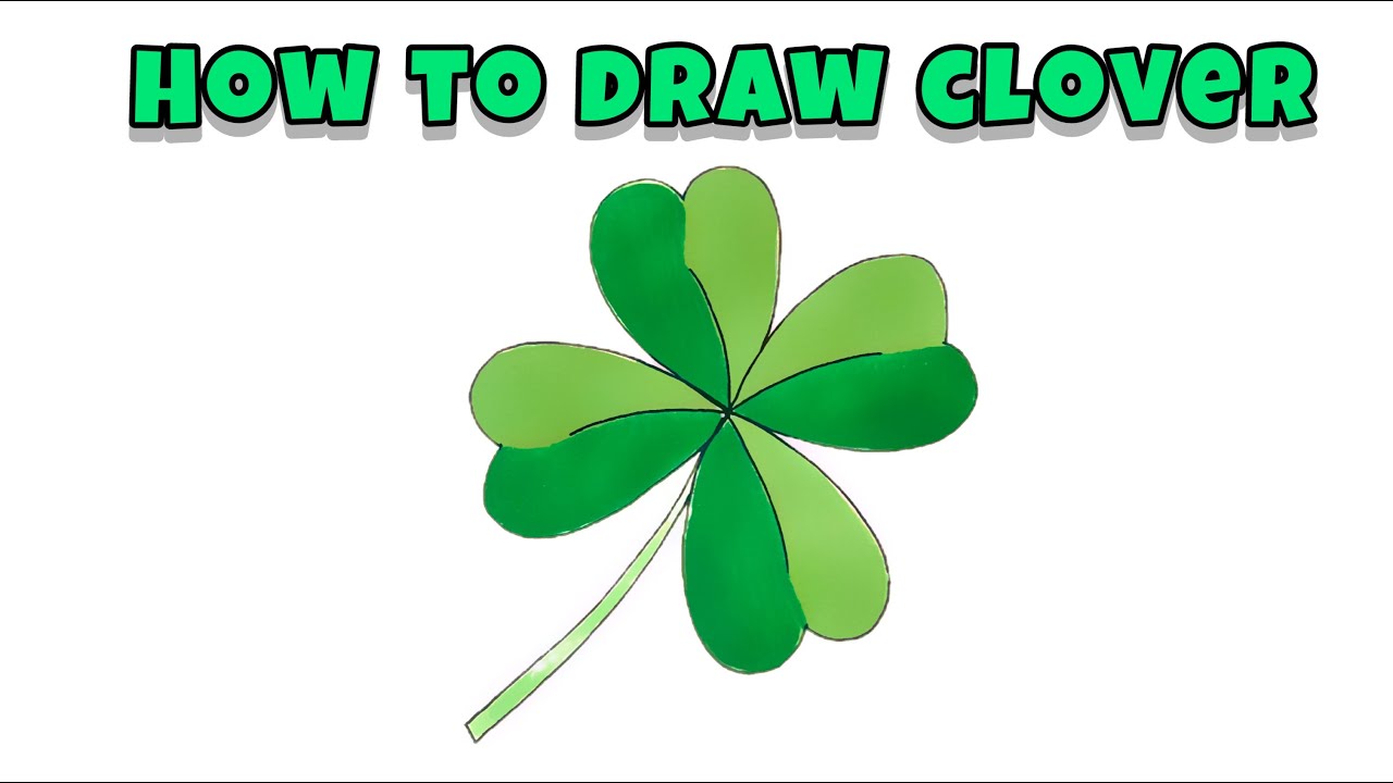 How to Draw Lucky Clover in Minutes – Easy Beginner's Guide to Drawing ...