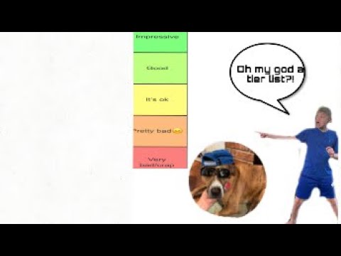 My first tier list - YouTube