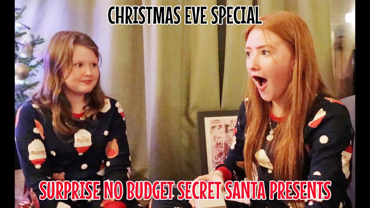 OPENING SURPRISE NO BUDGET SECRET SANTA PRESENTS | CHRISTMAS EVE ...