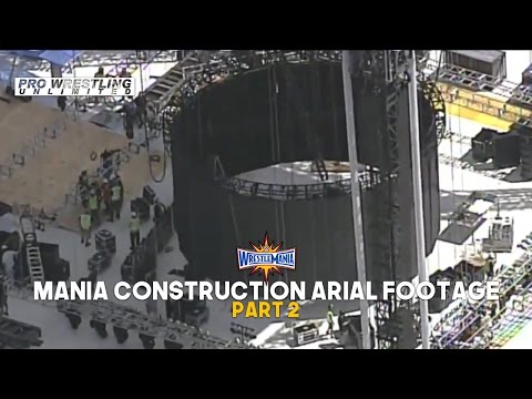 Leaked Aerial Footage Of The WrestleMania 33 Stage Construction Taking Place Part 2 (VIDEO)
