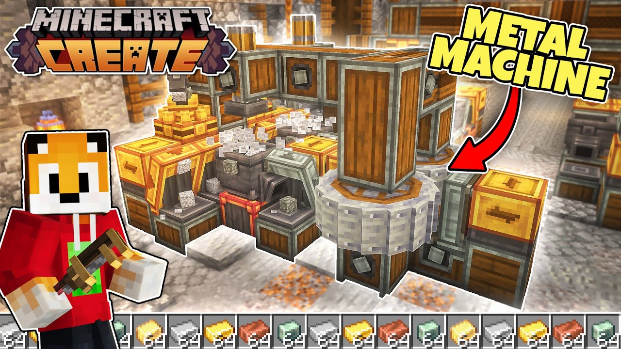 I built ALL THE METAL FARMS in Minecraft Create Mod - YouTube