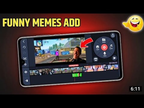 how to add funny memes clip to your video in kinemaster | video editing ...