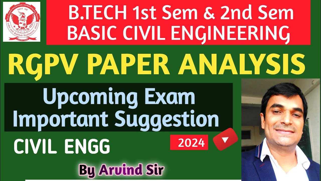 Rgpv Upcoming Exam Important Suggestion Rgpv Paper Analysis 2024 Civilengineeringbyarvind