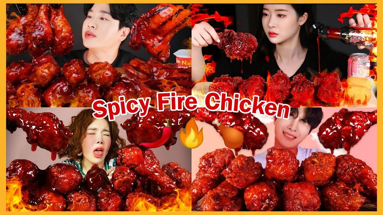 Spicy Fire Vampire Chicken Mukbang : Sizzling Hot Bites 🥵🌶️🍗 - YouTube