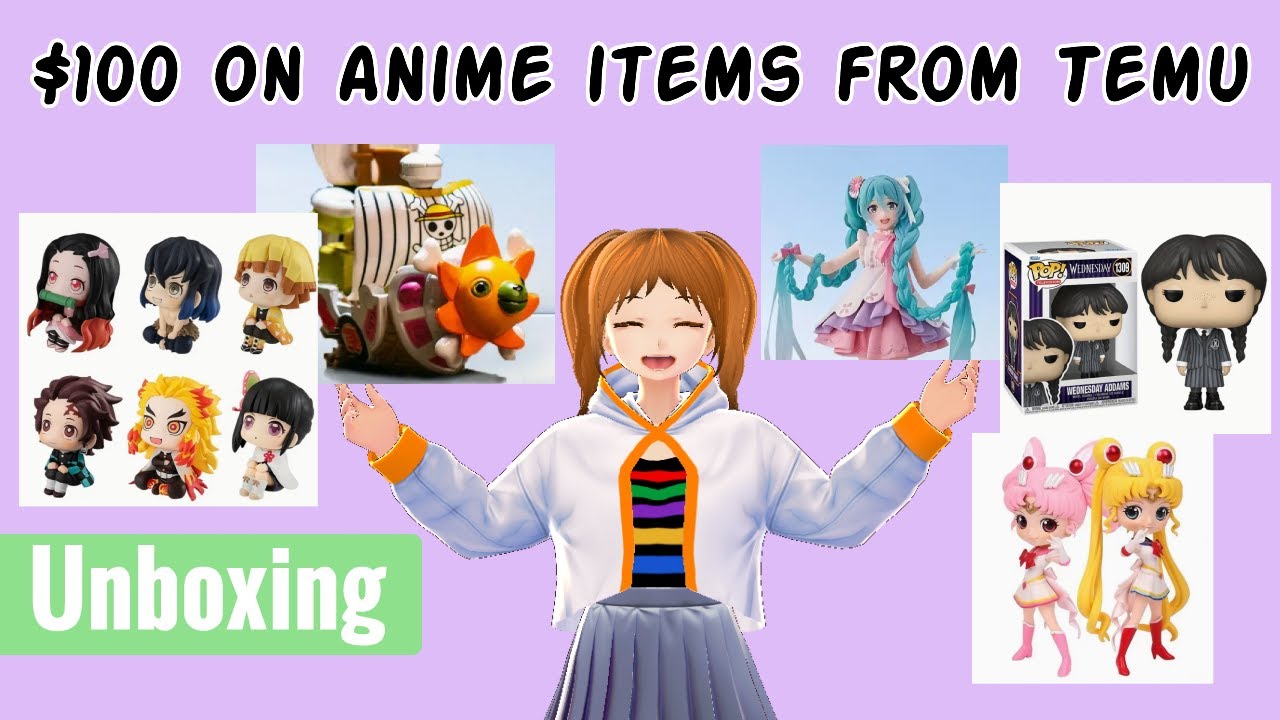Spent $100 on anime items from Temu #unboxing - YouTube