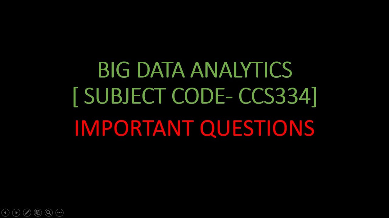 important questions Big data Analytics CCS334#regualtion 2021CCS334#BDA - YouTube