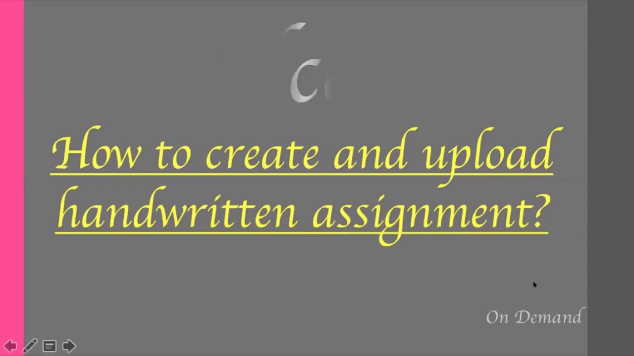 Create a PDF of handwritten assignment and upload it via different ...