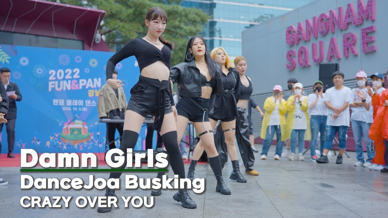 Danm Girls Chreography CRAZY OVER YOU @dancejoa Busking - YouTube