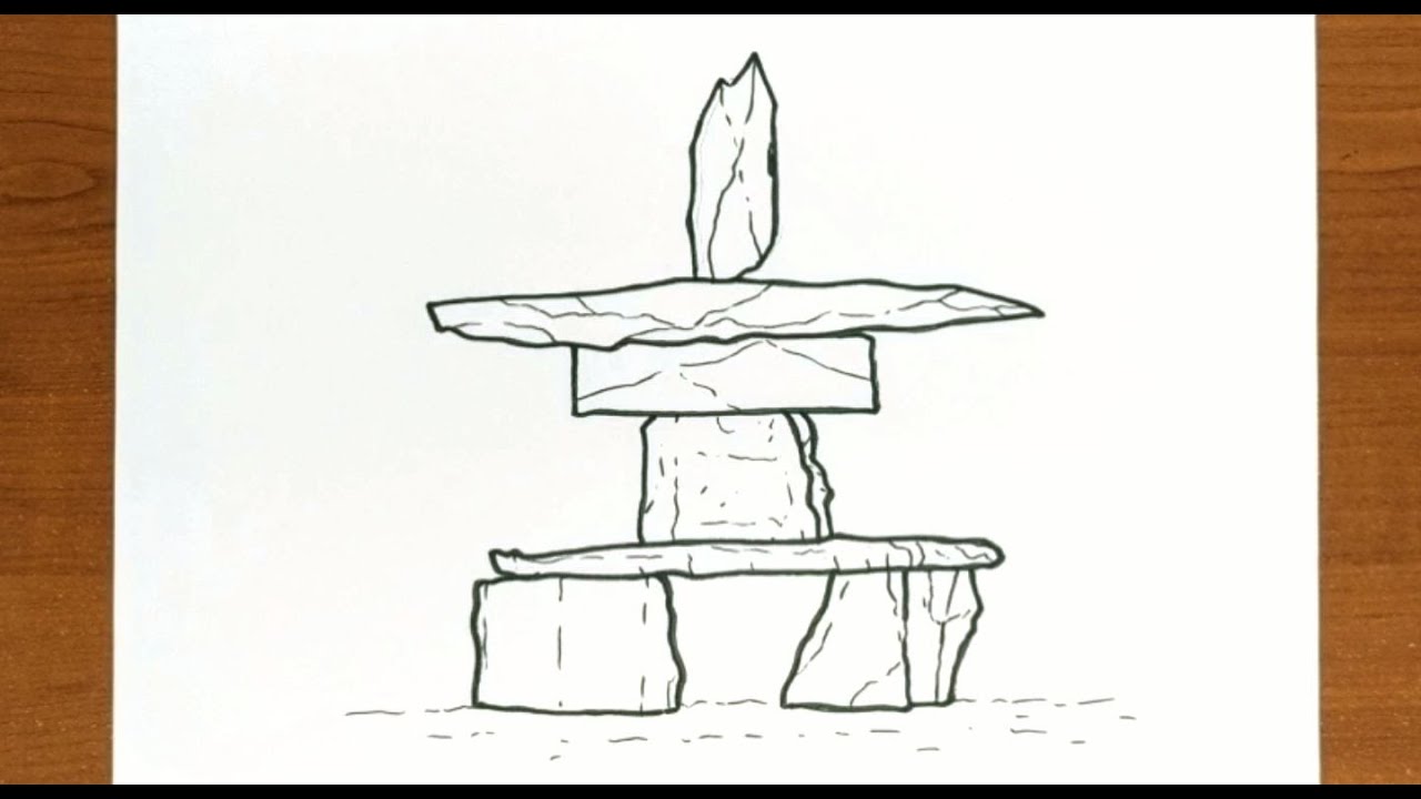 Inukshuk Sketch Inukshuk Drawing Vectors & Illustrations For Free