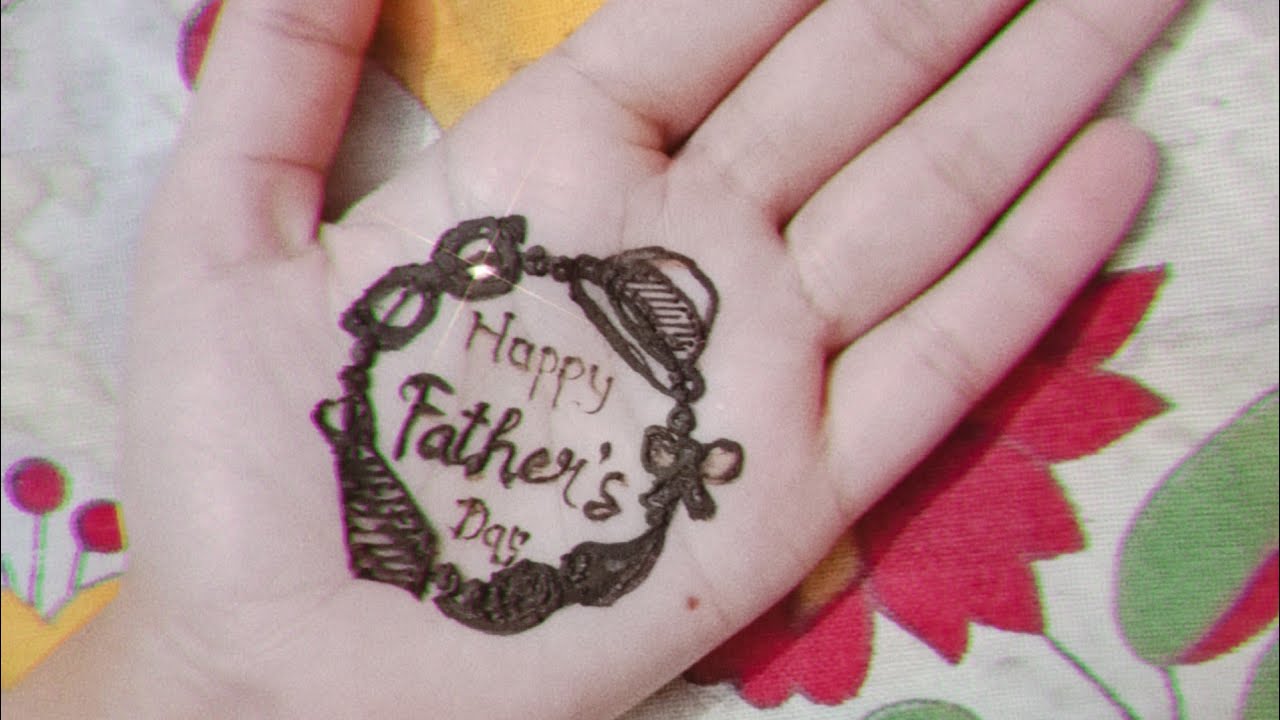 Father's day special || simple mehndi design || - YouTube