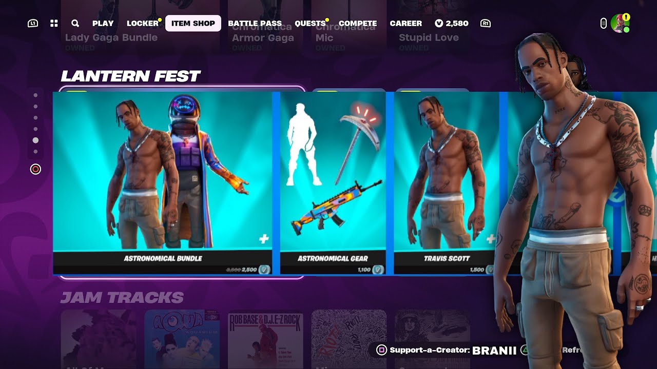 TRAVIS SCOTT SKIN RETURN RELEASE DATE IN FORTNITE ITEM SHOP CHAPTER 5 ...