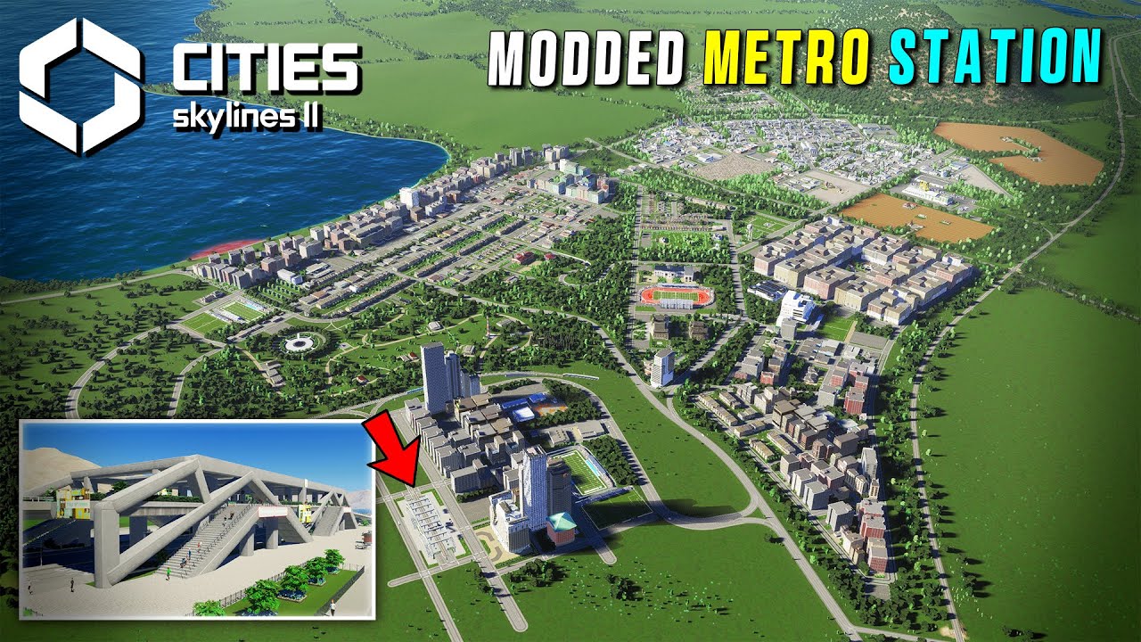 Building Ultra Realistic Modded Metro Station in Cities Skylines 2 ...
