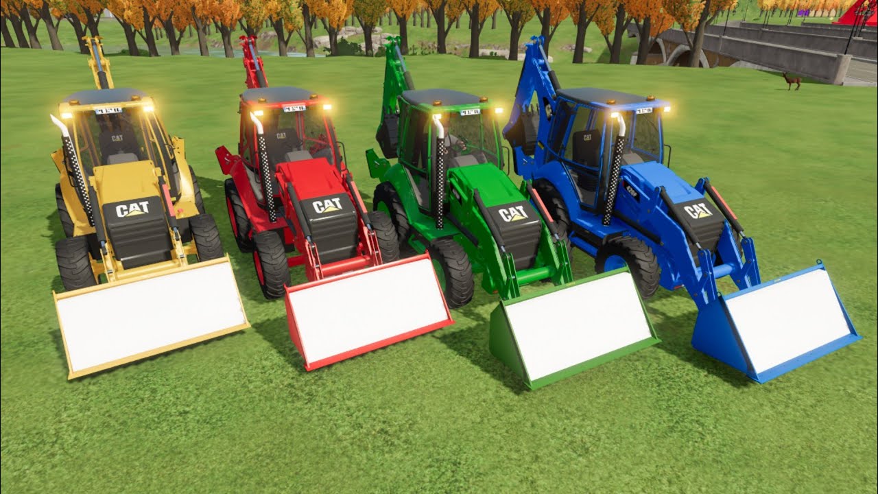 COLORS OF LOADER ! CAT BACKHOE LOADERS IN FS22 | FARMING SIMULATOR 22 ...