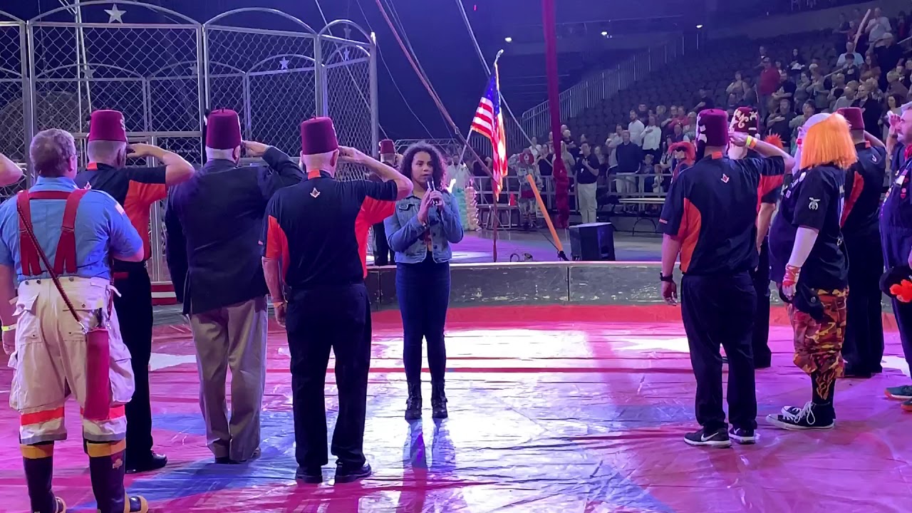 National Anthem Oct. 2019 at Shrine Circus - YouTube