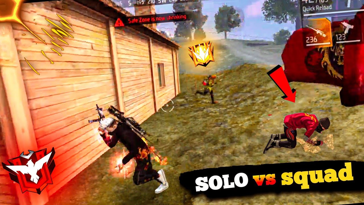 solo vs squad || garena free fire Android gameplay (mobile player) # ...