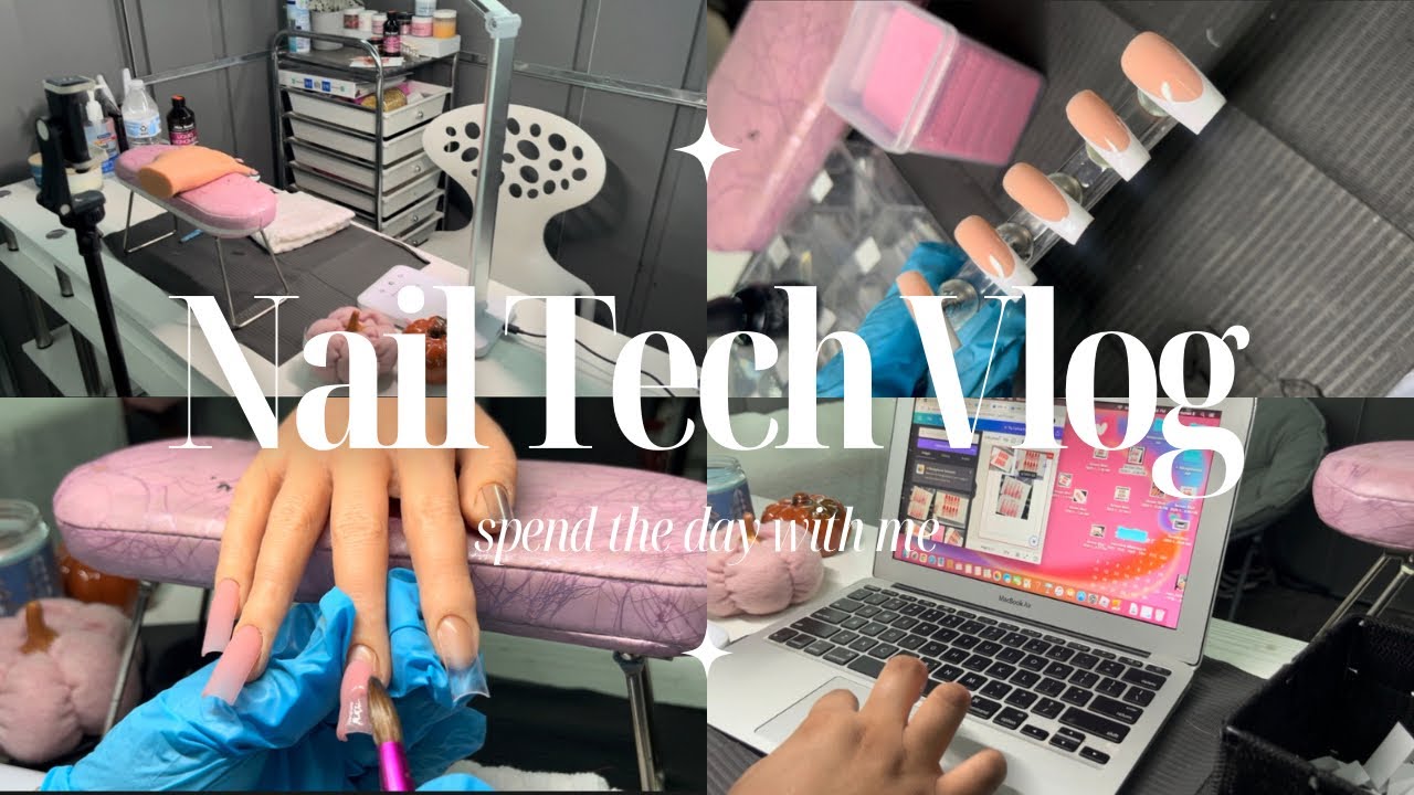 Nail Tech Vlog| ♡ nail room tour,press on nail business, beginner nail ...