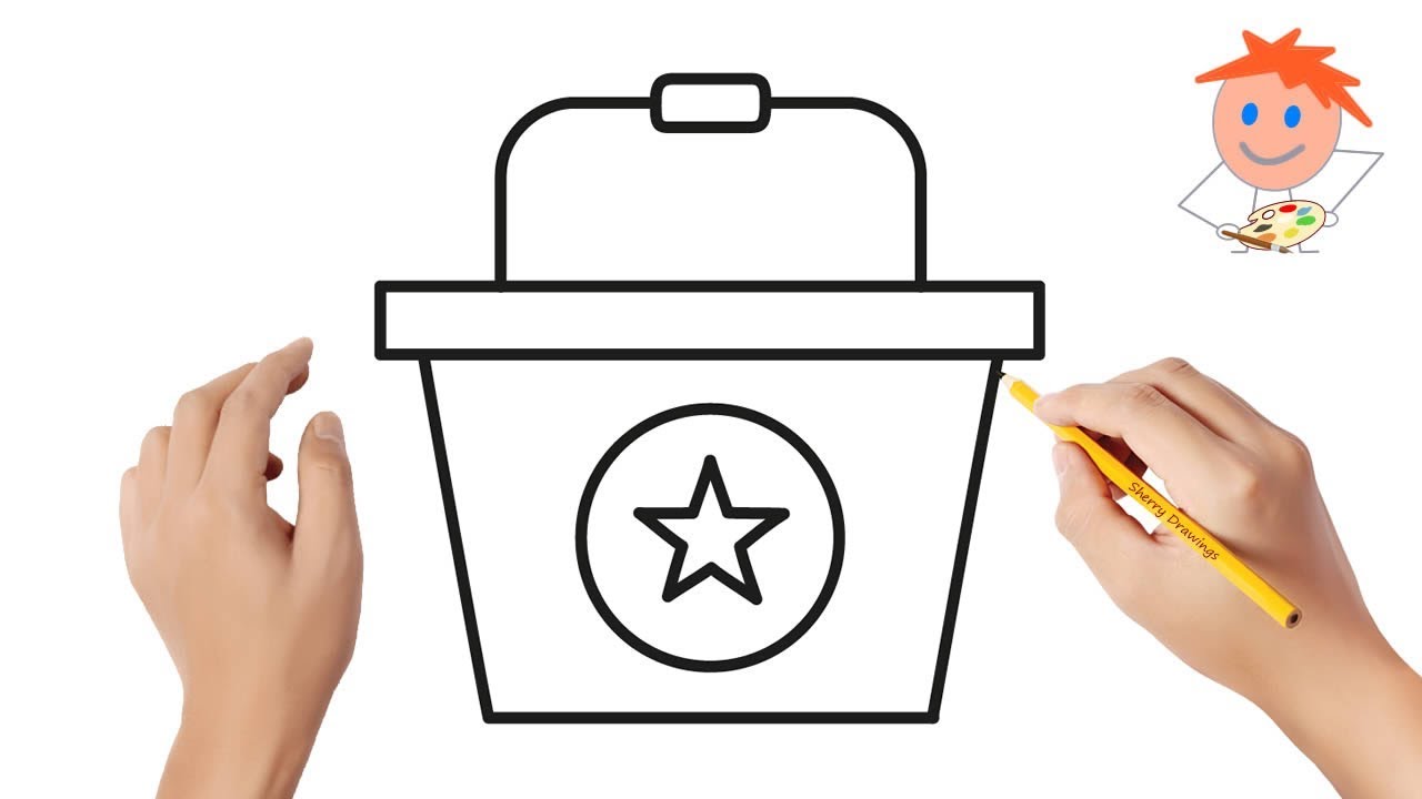 How to draw a shopping basket | Easy drawings - YouTube