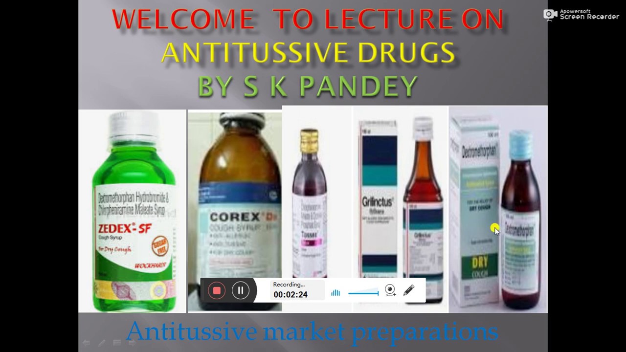 Lecture on Antitussive Drugs by S K PANDEY - YouTube