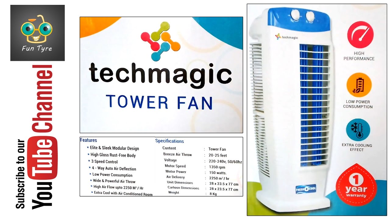 Techmagic Tower Fan - YouTube