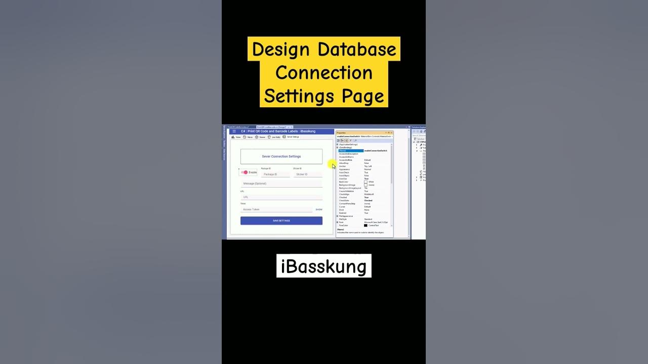 Designing Database Connection Settings Page English Audio Shorts Part 5 Youtube