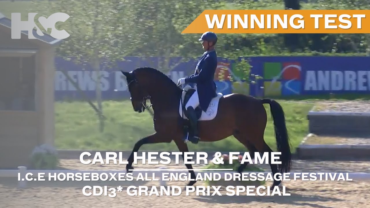 Carl Hester & Fame Win CDI3* Grand Prix Special | ICE Horseboxes All ...