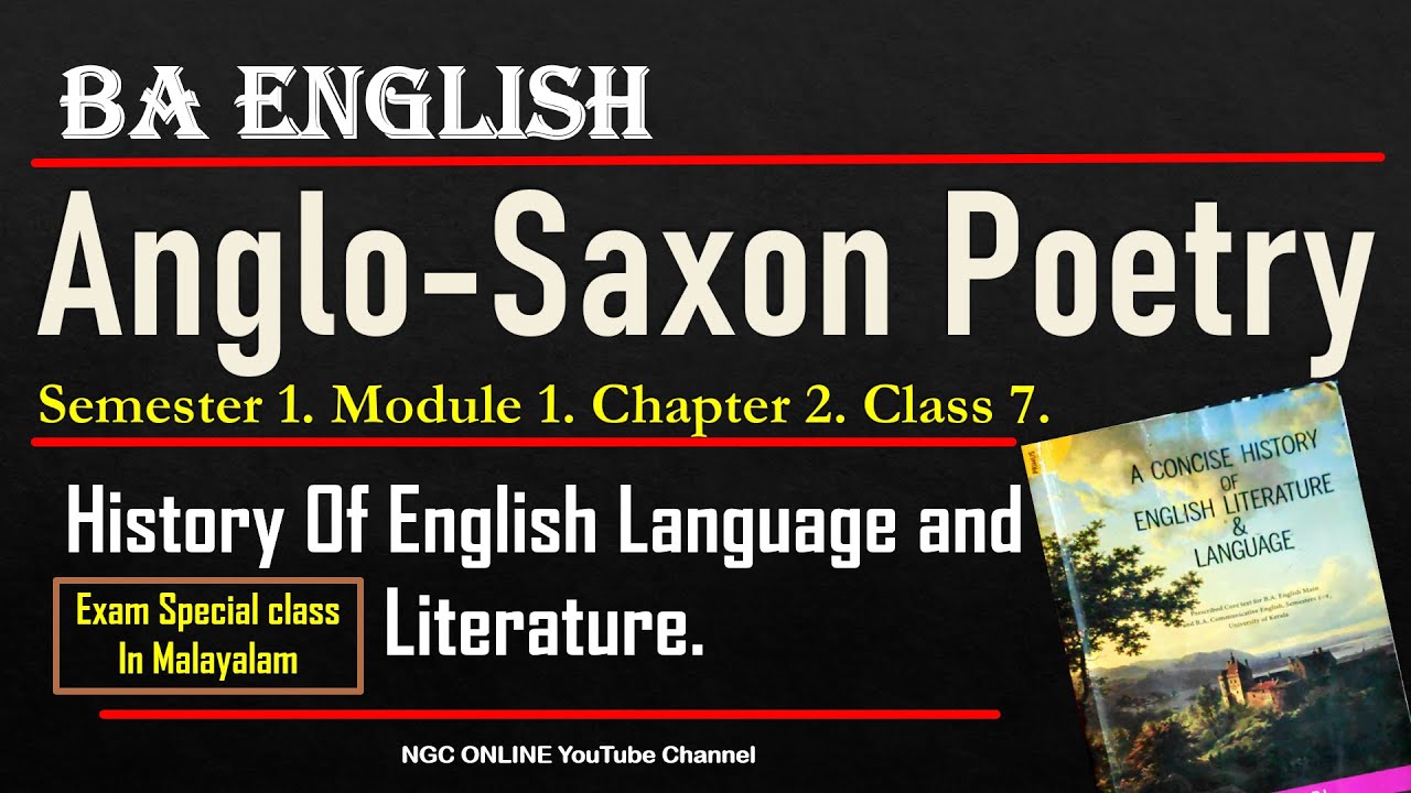 Anglo Saxon ( Old English ) Poetry | History of English Language and ...