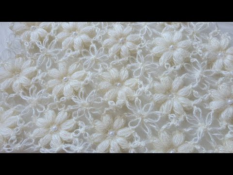 İnci Motifli Etol Şal Modeli /çeyizlik şal / kolay şal /gelin şalı / etol şal / motifli şal