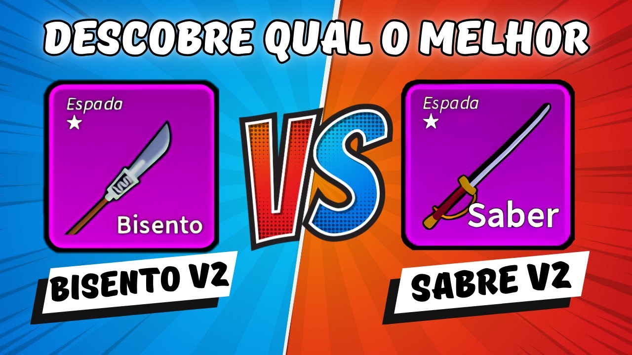 BISENTO V2 VS SABRE V2 - Qual a melhor? Blox Fruits - YouTube