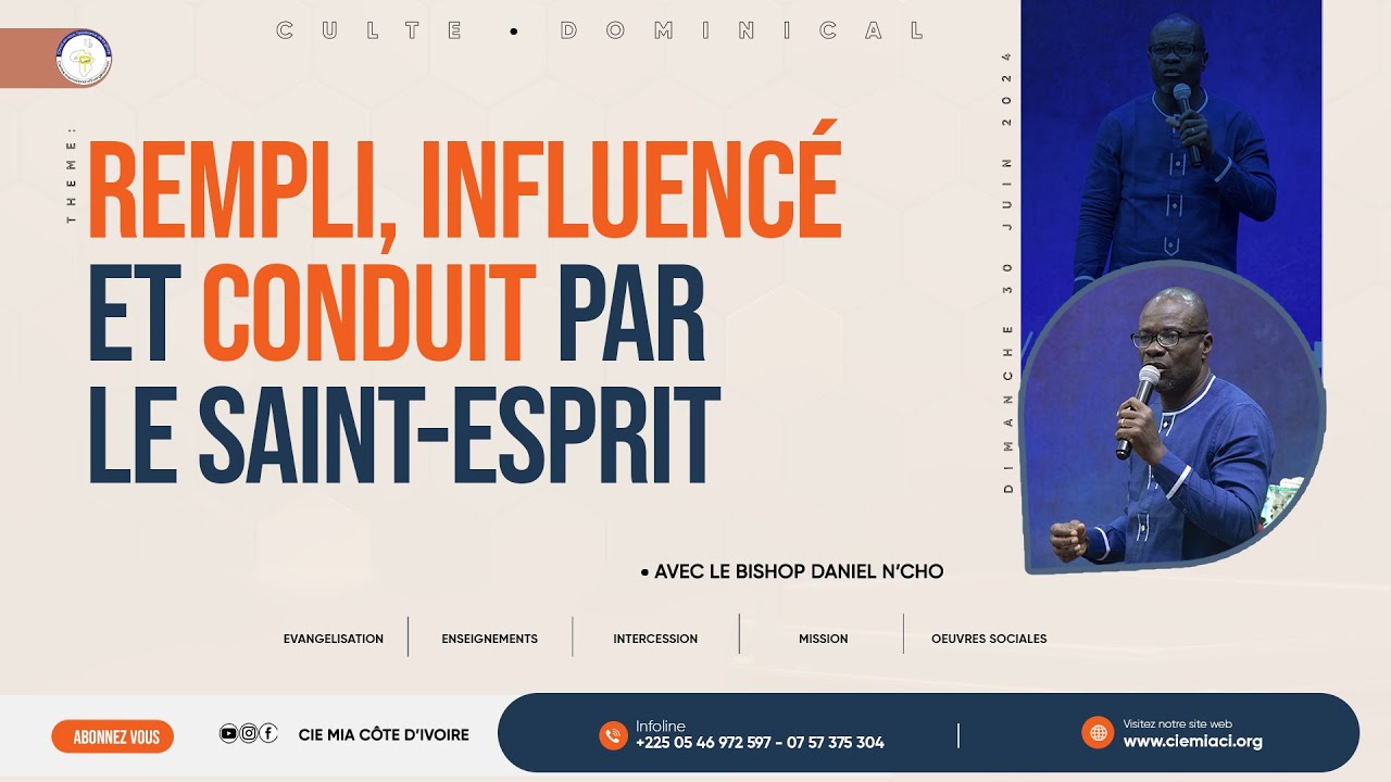 Bishop Daniel N'CHO | REMPLI, INFLUENCÉ ET CONDUIT PAR LE SAINT-ESPRIT ...