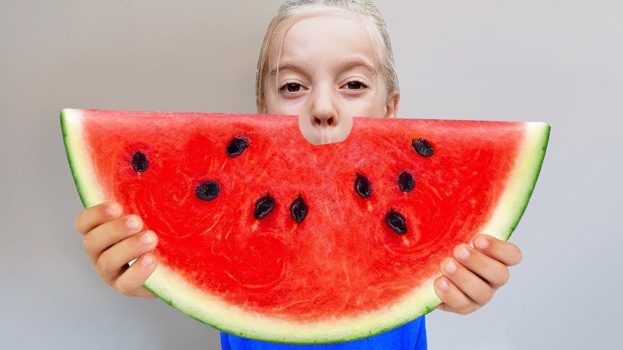 Girl found a watermelon - YouTube