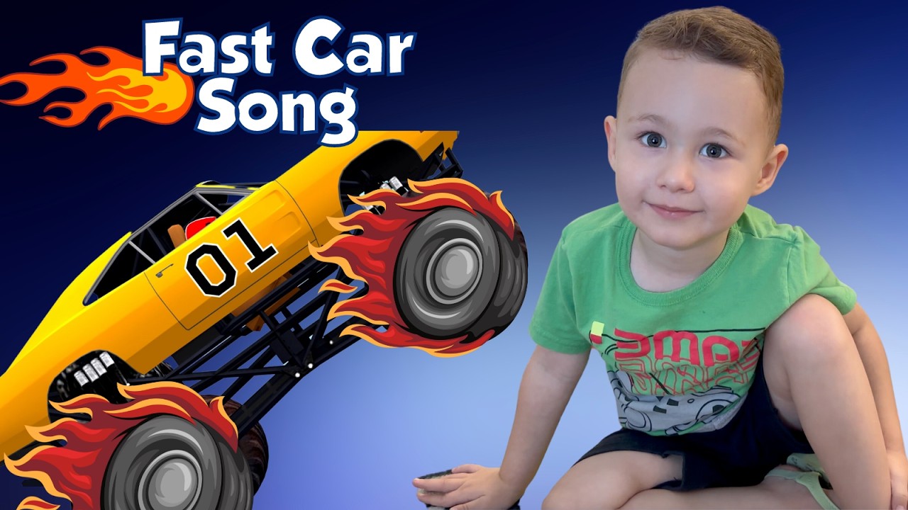 🎵🚗🔥 Fast Car Song - Monster Truck - Hot Wheels - Count to 10 -Nursery ...