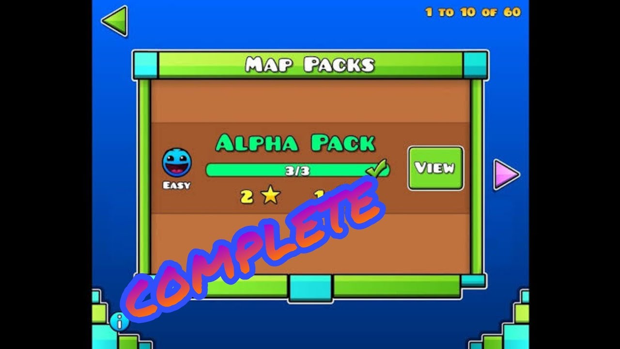 Geometry dash - "Alpha pack" 100% complete - YouTube